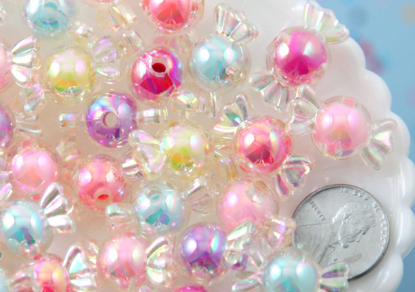 Candy Beads 22mm AB Pastel Candy Shape Acrylic or Resin - Etsy