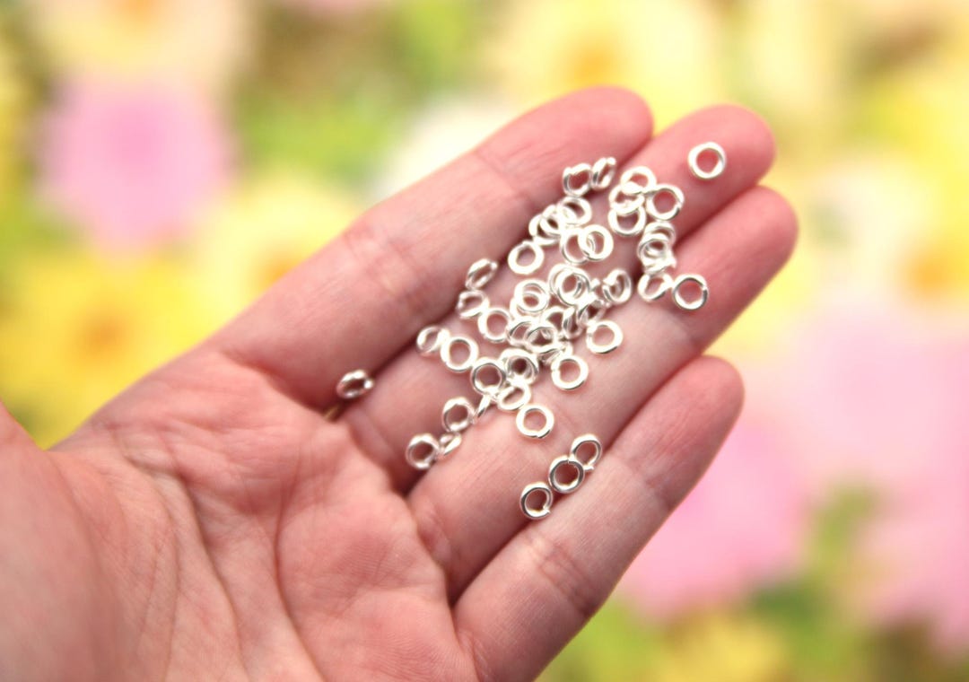Jump Rings - 5mm Small Silver Plated Open Jump Rings, Brass - 200 Pc ...