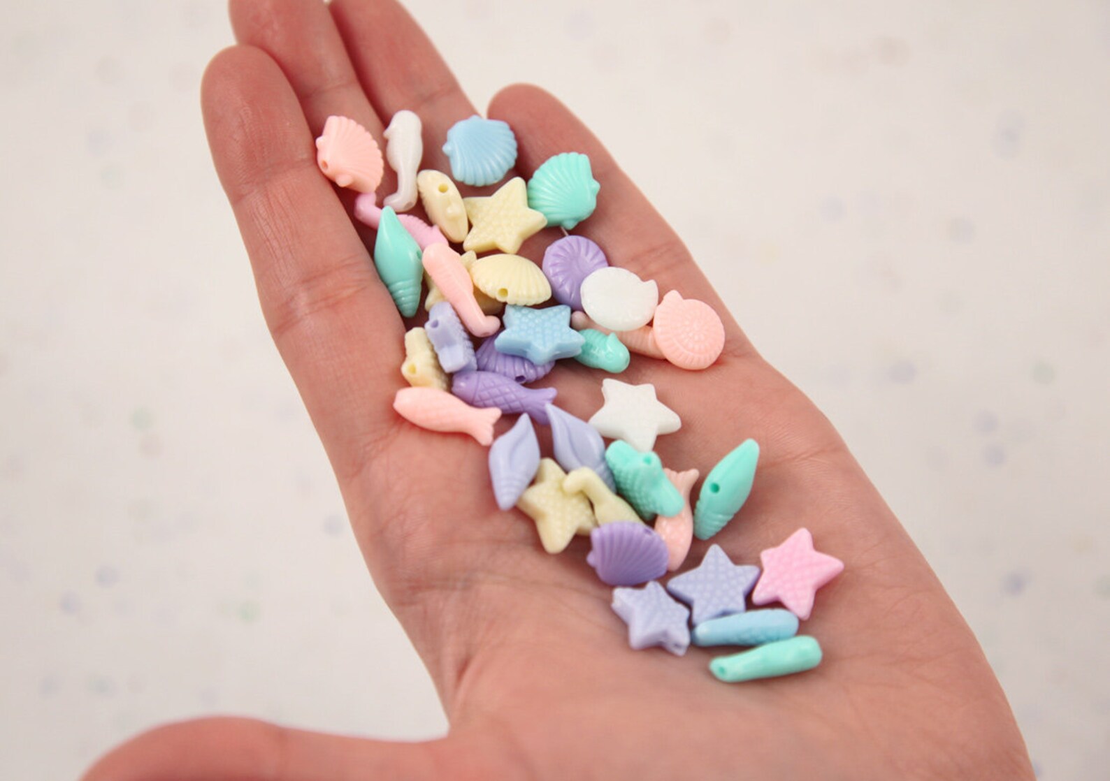 Mermaid Beads Seashore Mix Small Pastel Mermaid Acrylic or - Etsy