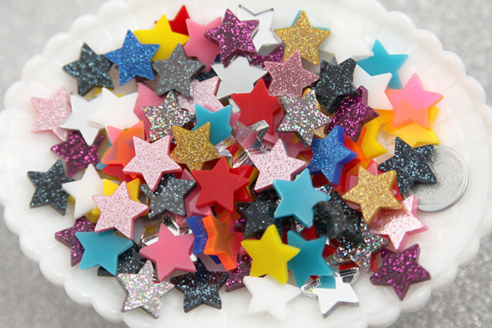 Star Resin Cabochons 15mm Mini Stars Resin or Acrylic - Etsy