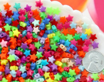 100 Very Tiny Star Beads Smooth/plain Shiny Silver Tone 5mm - Etsy