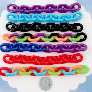Plastic Chain Links - 20mm Deep Dark Colors Plastic or Acrylic Chain ...