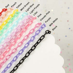 Plastic Chain - 7mm Delicate Mint Green Plastic Chain - 55 Inches or ...