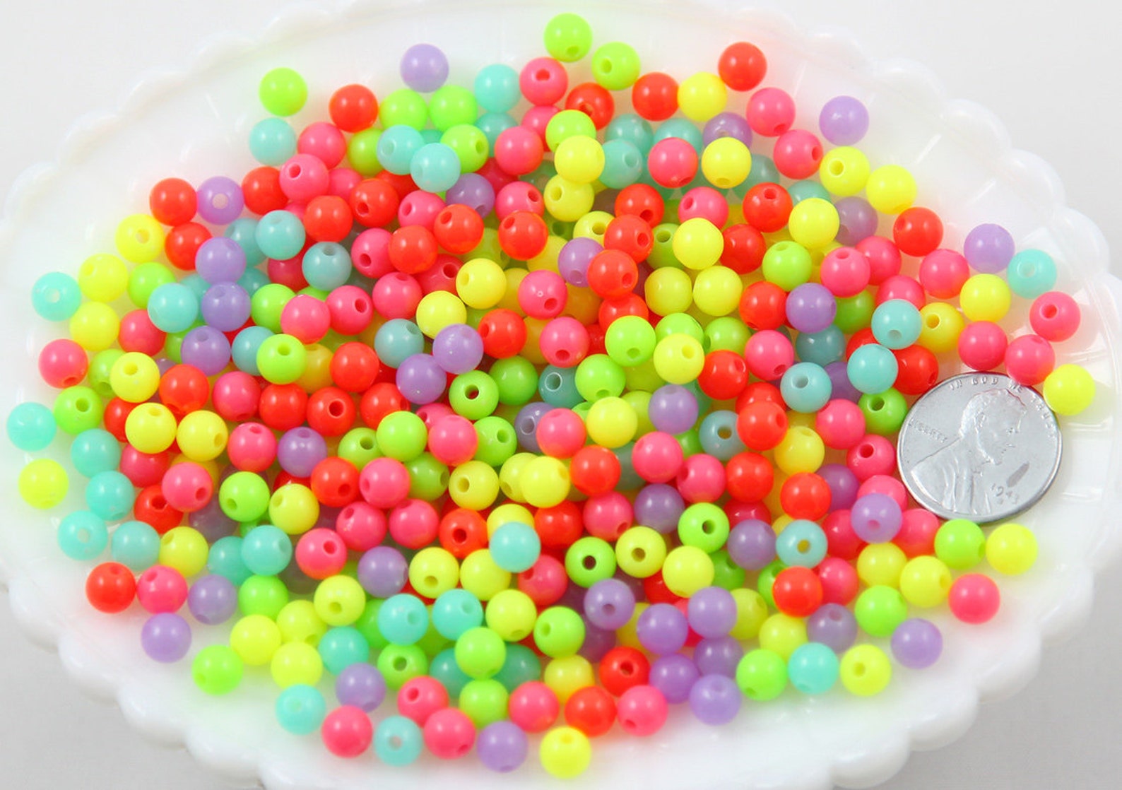 6mm Neon Gumball Bubblegum Acrylic or Resin Beads 500 Pc Set - Etsy