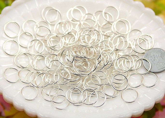 Jump Rings 12mm Large Silver Plated Open Jump Rings Brass - Etsy