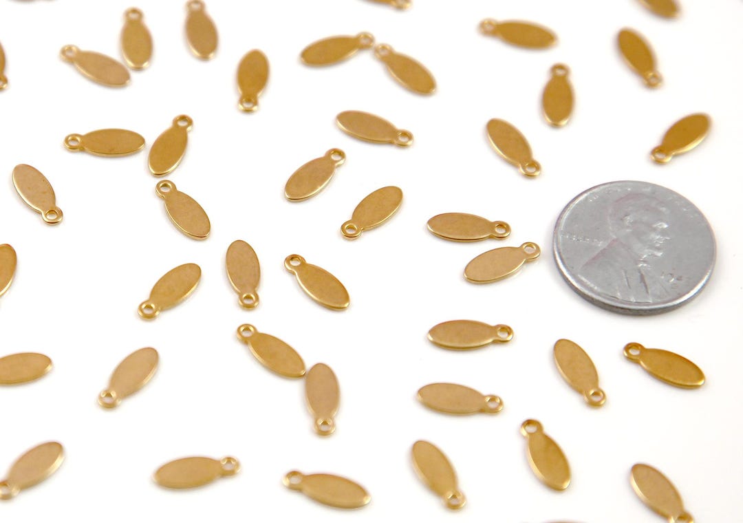 10mm Long Thin Shape Small Gold Color Bails - Stainless Steel Drop Pads ...