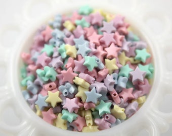Plastic Star Beads 10mm Small AB Iridescent Plastic Acrylic or Resin ...