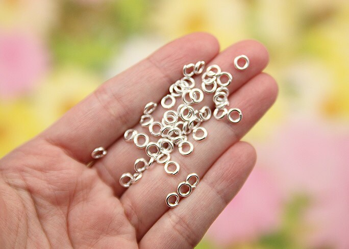 Jump Rings - 5mm Small Silver Plated Open Jump Rings, Brass - 200 Pc ...