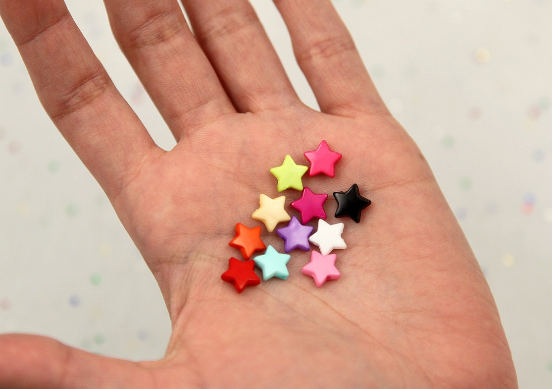 10mm Small Colorful Acrylic or Plastic Star Beads 500 Pcs - Etsy