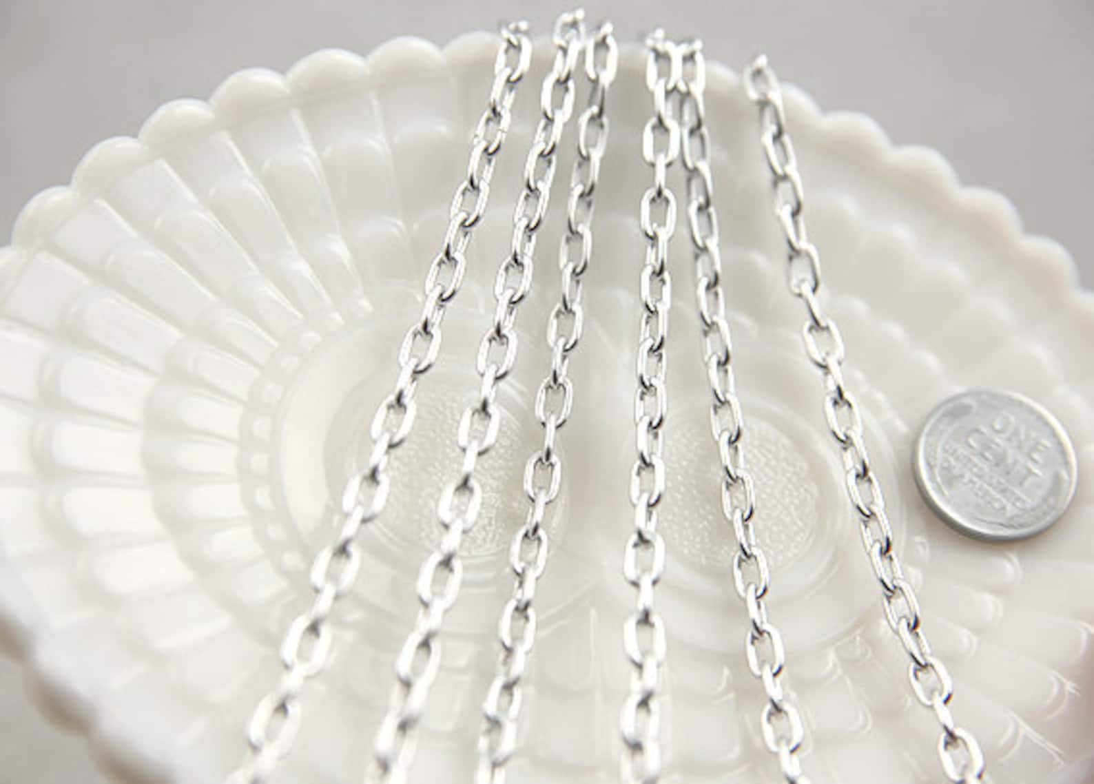 Silver Chain 7mm Strong Silver Tone Chain 8 Feet / 2.5 - Etsy