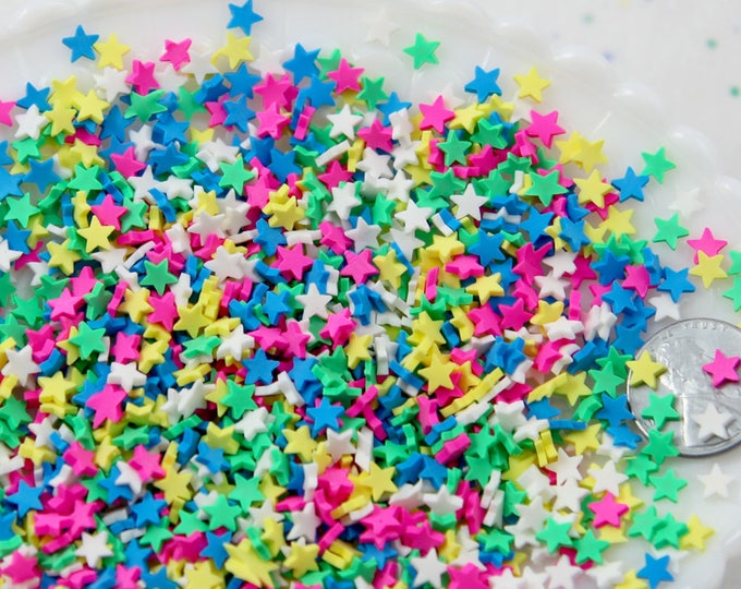 Fake Sprinkles - 48 Grams 5mm Star Fake Sprinkles Colorful Faux ...