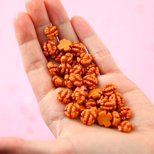 Fake Nuts - 12mm Fake Walnut Slices Plastic Food or Resin Cabochons ...