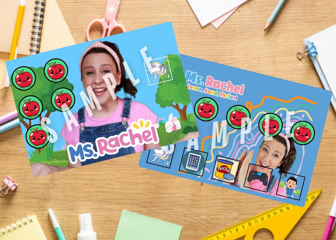 Ms. Rachel Token Board, Reinforcer Board, Reward Chart (digital ...