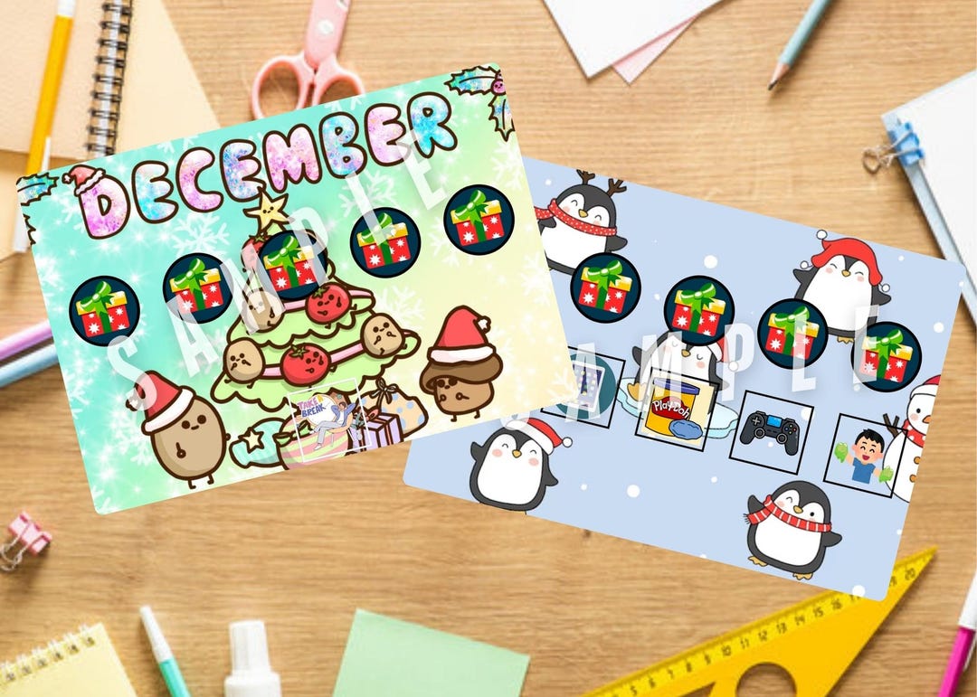 Christmas/december Token Board, Reinforcer Board, Reward Chart (digital ...