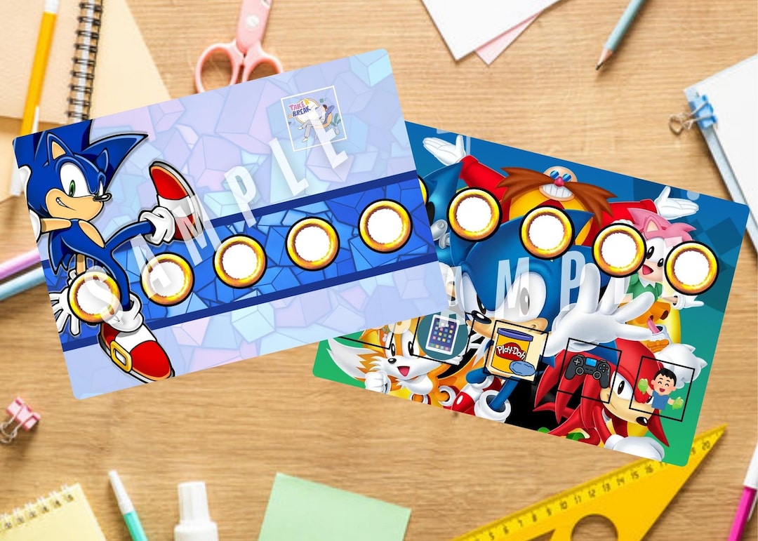 Sonic Token Board, Reinforcer Board, Reward Chart (digital Download) - Etsy
