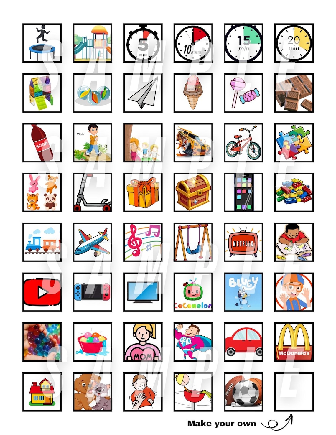 Tokens for Token Economy/board, Reinforcer Board, Reward Chart (digital ...