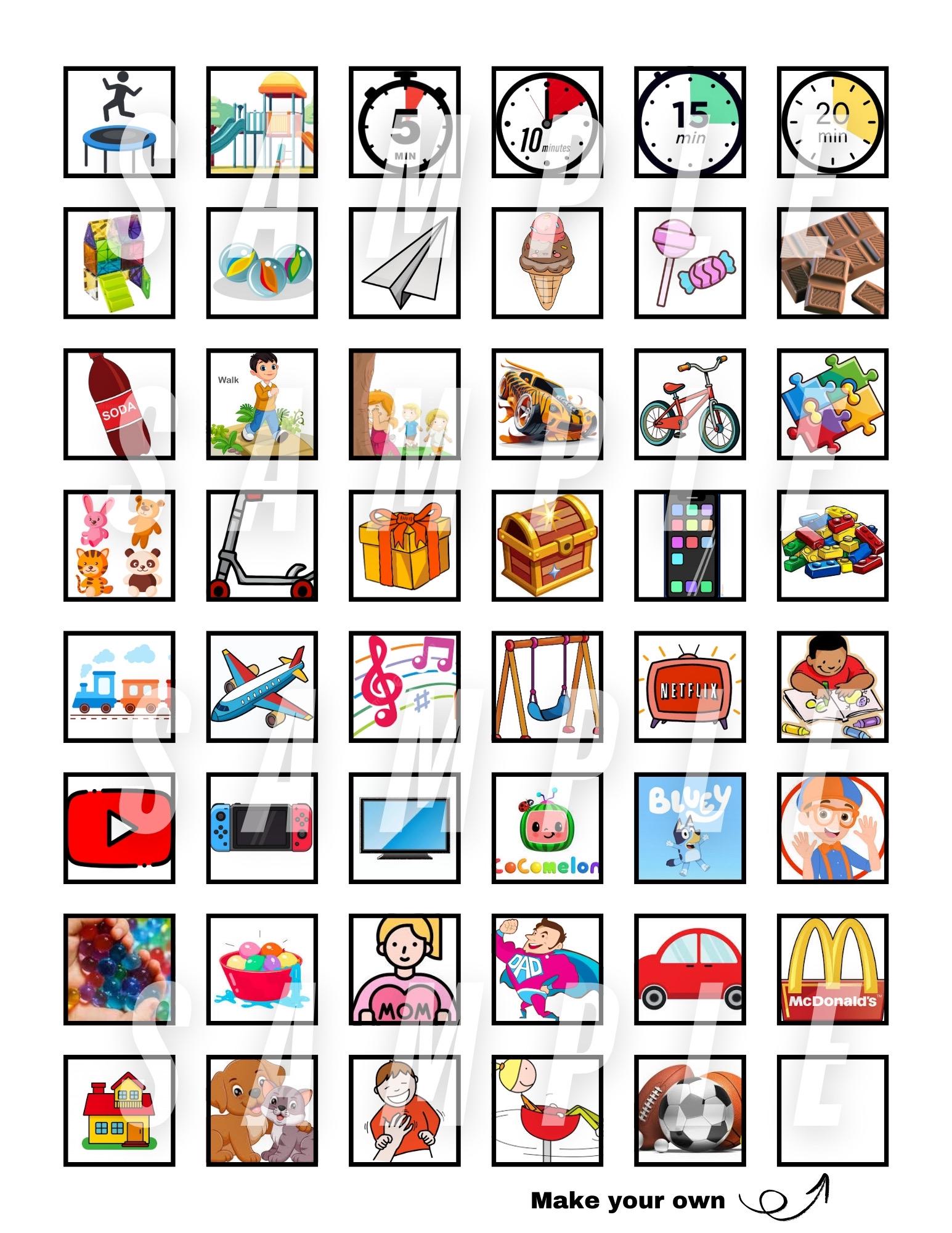 Tokens for Token Economy/board, Reinforcer Board, Reward Chart (digital ...