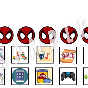 Spiderman Token Board, Reinforcer Board, Reward Chart (digital Download ...
