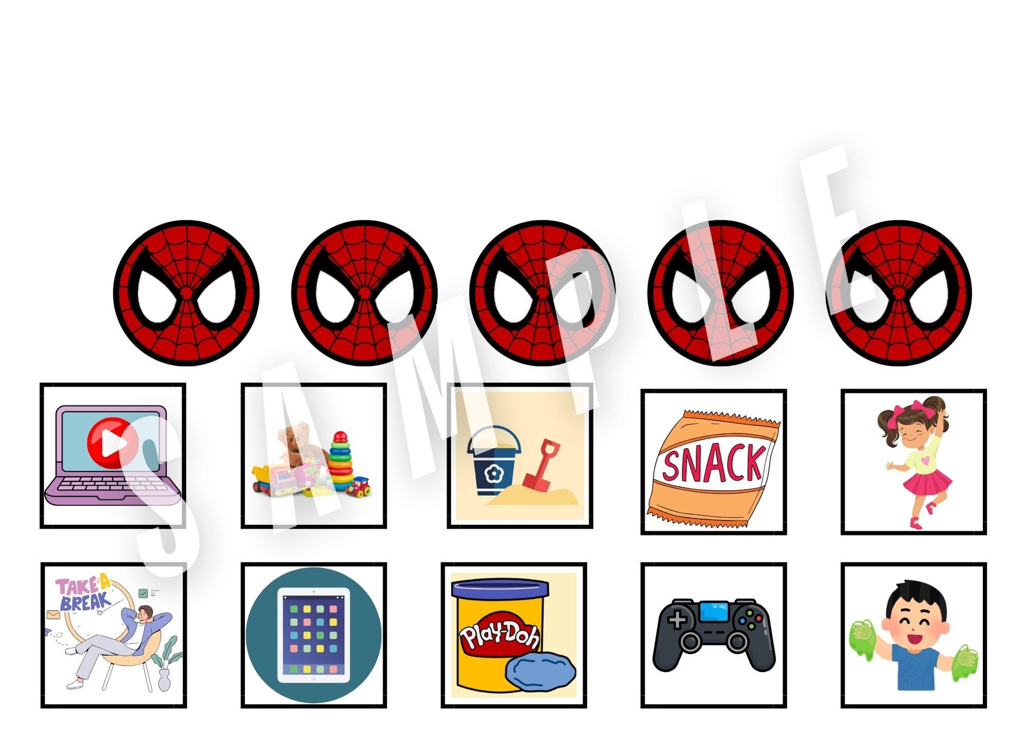 Spiderman Token Board, Reinforcer Board, Reward Chart digital Download ...