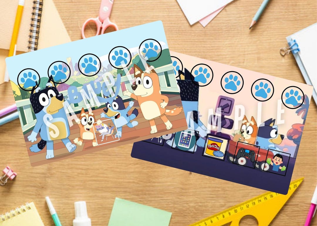 Bluey Token Board, Reinforcer Board, Reward Chart (digital Download) - Etsy