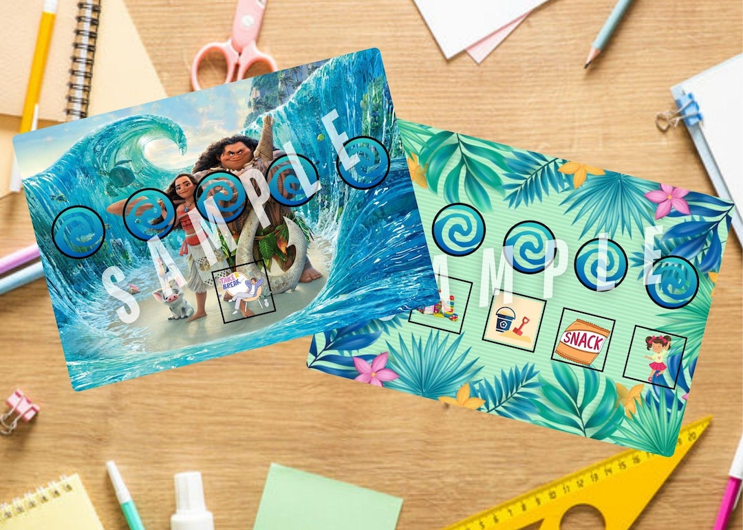 Moana Token Board, Reinforcer Board, Reward Chart (digital Download) - Etsy