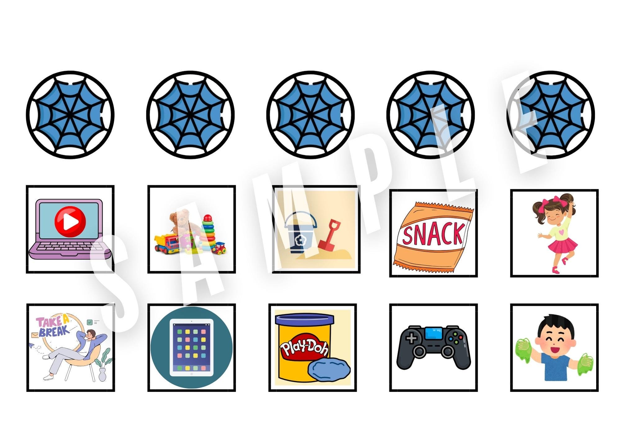 Spidey and Friends Token Board, Reinforcer Board, Reward Chart (digital ...