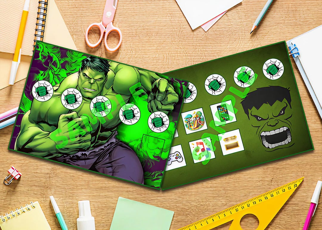 Hulk Token Board, Reinforcer Board, Reward Chart (digital Download) - Etsy