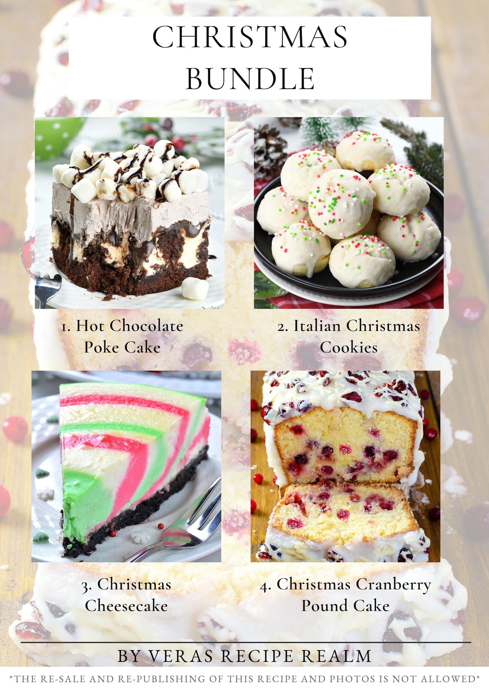 Christmas Bundle | Digital Recipes | Homemade Desserts | Christmas ...