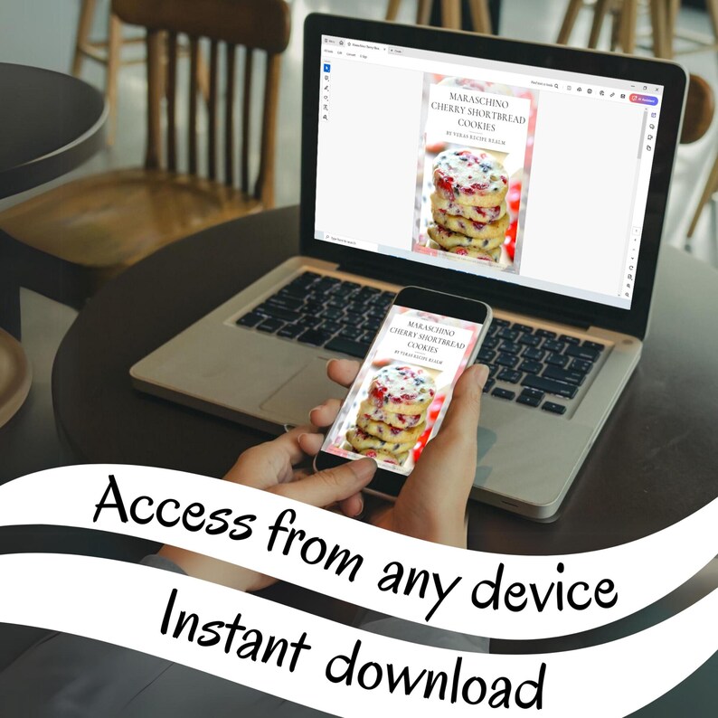 Maraschino Cherry Shortbread Cookies: Christmas Digital Recipe (PDF) - Etsy
