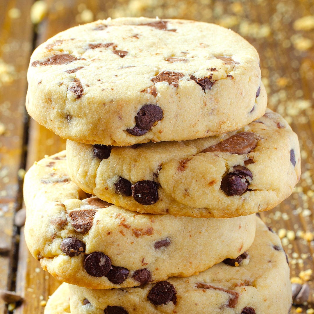 Chocolate Chip Shortbread Cookies | Digital Recipe | Homemade Cookies ...