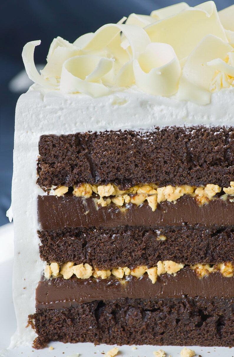 Chocolate Toffee Cake | Digital Recipe | Homemade Dessert | PDF Print ...