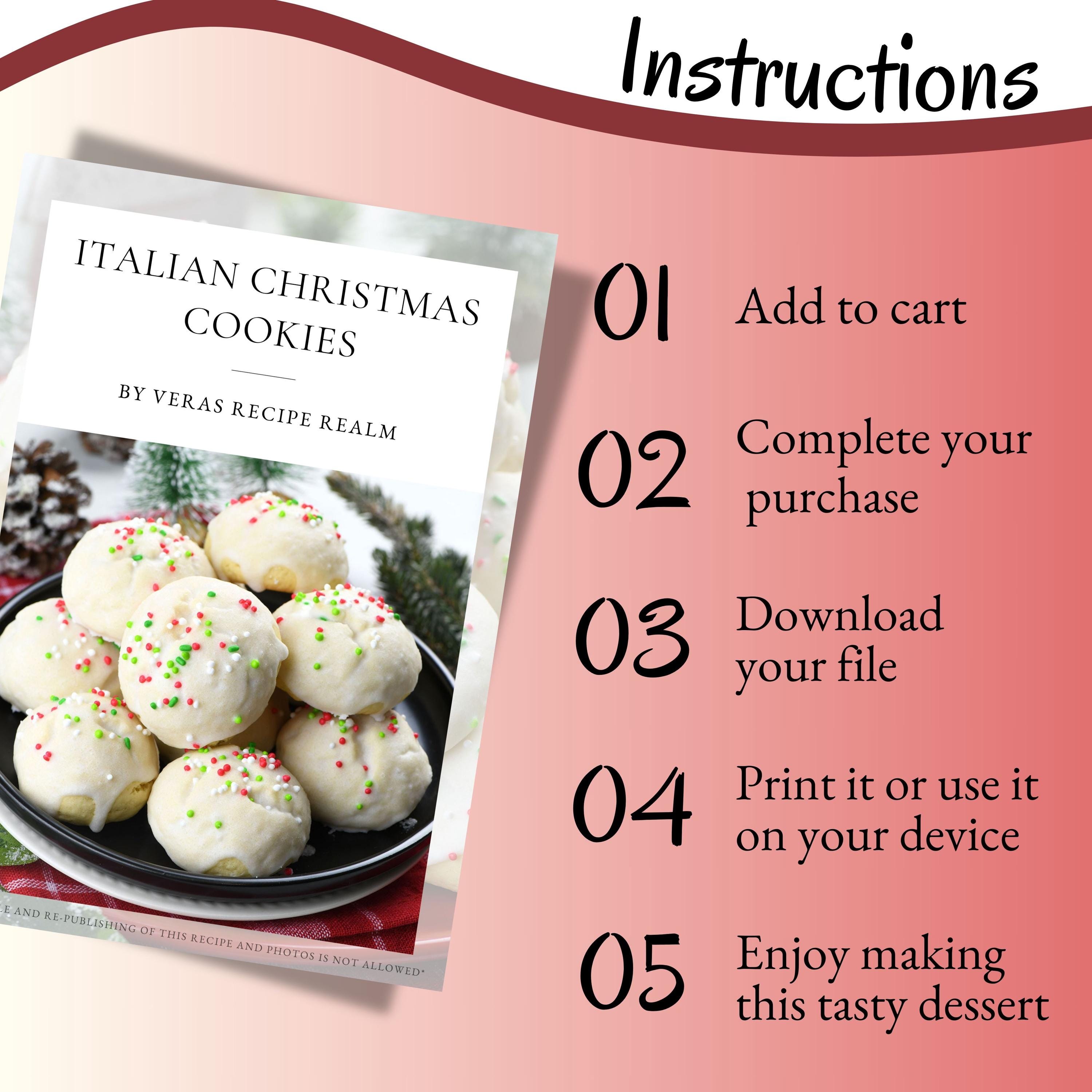 Italian Christmas Cookies | Digital Recipe | Homemade Cookies | PDF ...