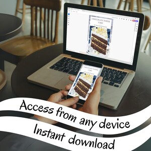 Chocolate Toffee Cake | Digital Recipe | Homemade Dessert | PDF Print Out | Christmas Cake ...