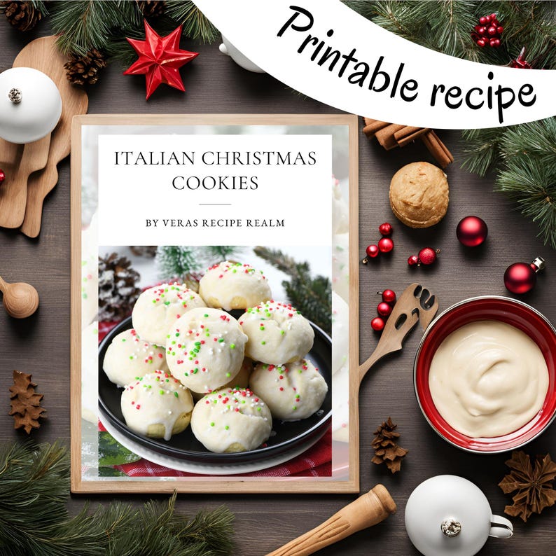 Italian Christmas Cookies | Digital Recipe | Homemade Cookies | PDF ...