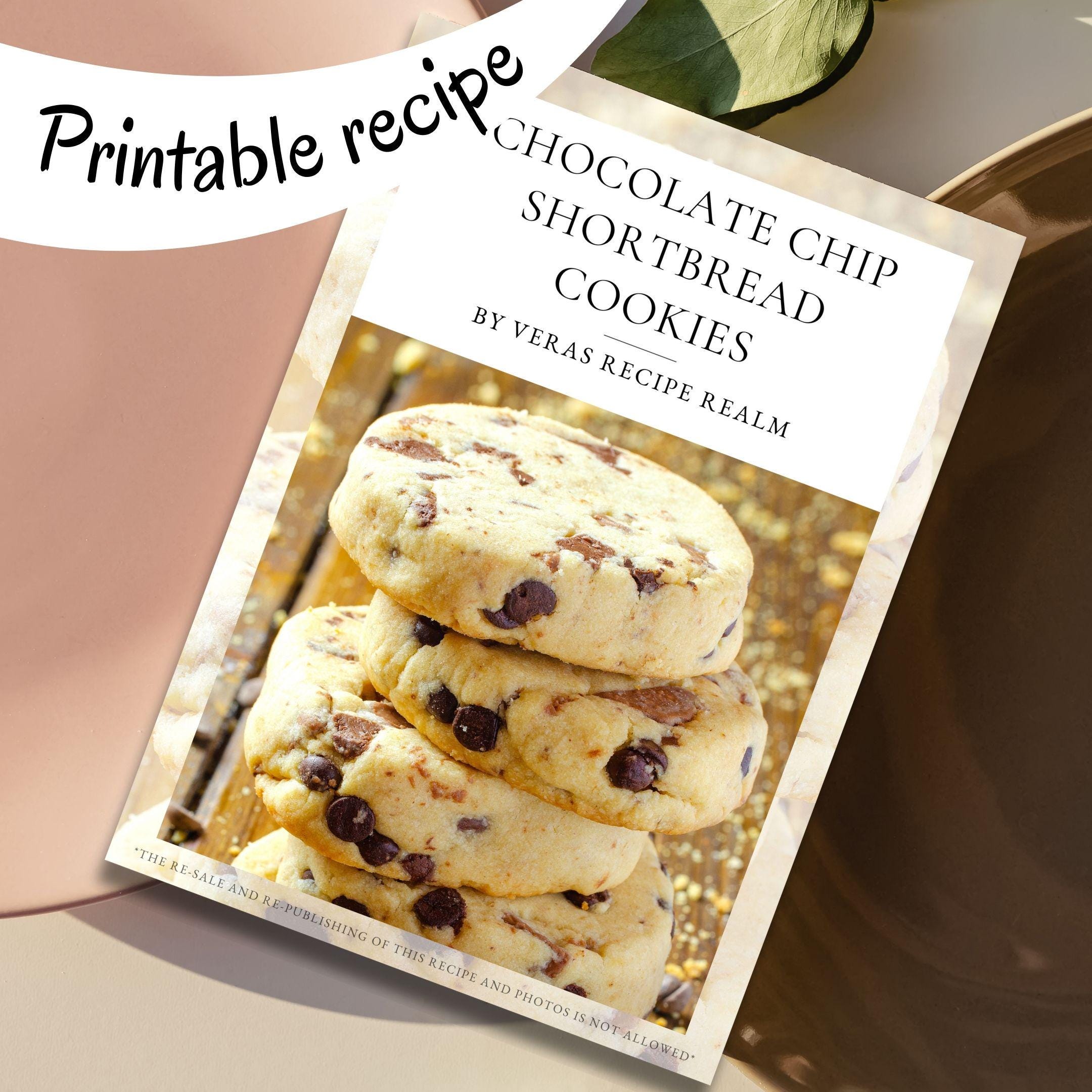 Chocolate Chip Shortbread Cookie Recipe: Easy Homemade Dessert (PDF ...