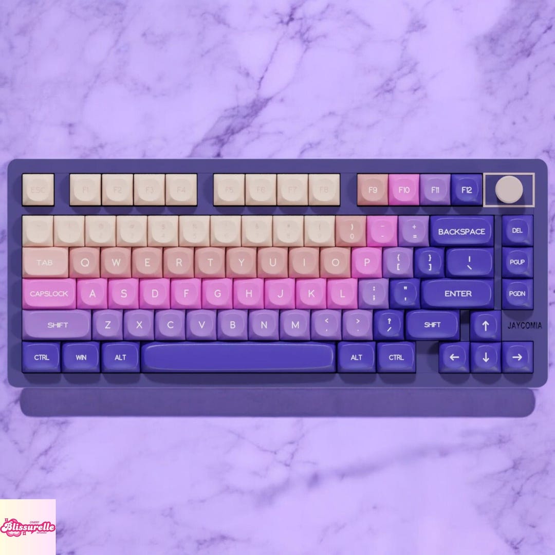 128 Sunset Themed Keycap Set, PBT Keycaps, Custom Keyboard Decor, Tech ...