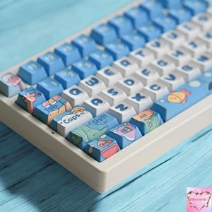 143 Chill Waters Themed Keycaps, WCA Profile, Custom Keyboard Decor ...