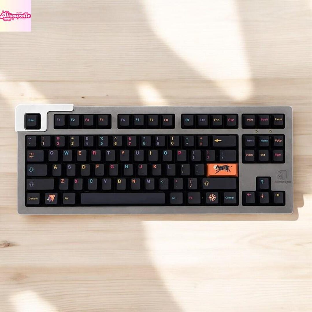 Colorful Bull Themed Keycap Set for Mechanical Keyboard, 129 Keys ...