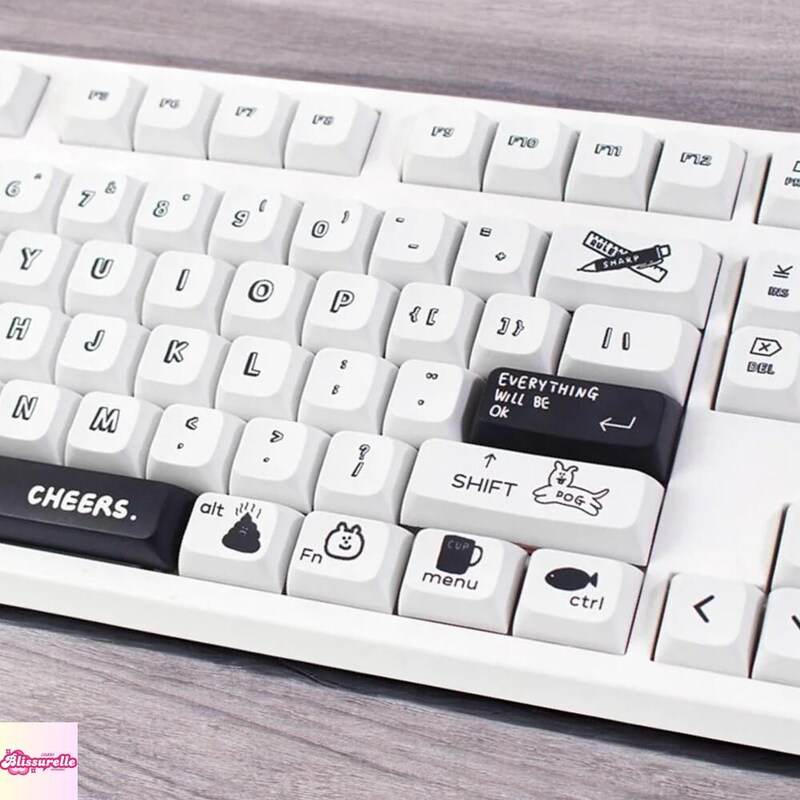 Black and White Keycaps - Etsy