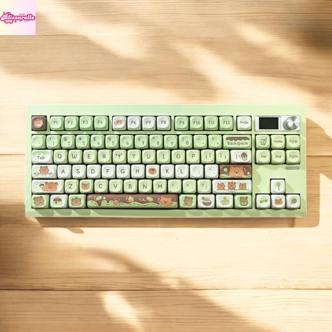 Green Tea Keycaps, MOA Profile, 132 Keys, Mechanical Keyboard, Unique ...