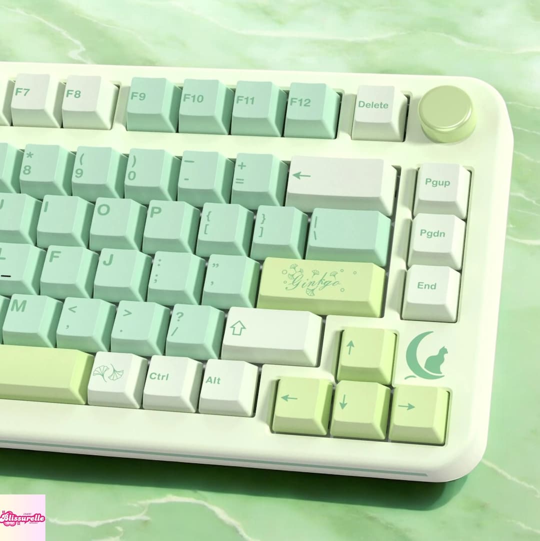 130 Light Green Keycaps, XDA Profile, PBT Keycaps, Dye Sublimation ...