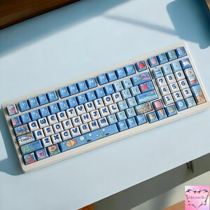 143 Chill Waters Themed Keycaps, WCA Profile, Custom Keyboard Decor ...