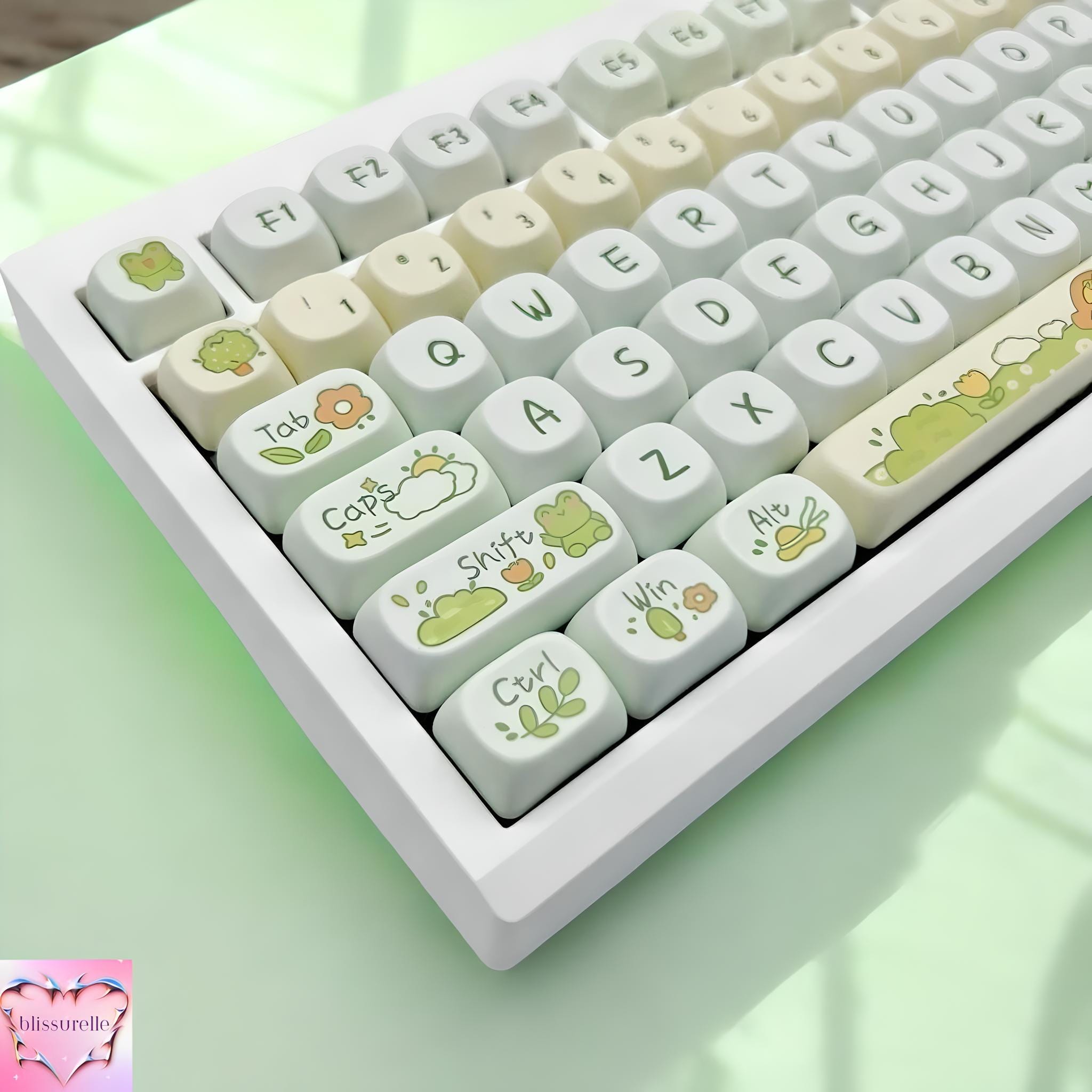 138 Cute Frog Themed Keycaps, XDA Profile, Custom Keyboard Decor ...