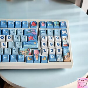 143 Chill Waters Themed Keycaps, WCA Profile, Custom Keyboard Decor ...