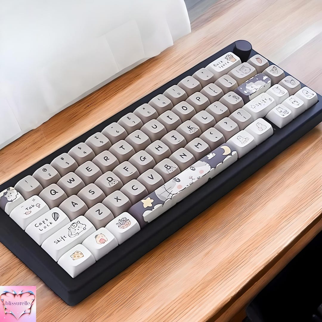 Grey Mouse Keycap Set for Mechanical Keyboard, 132 Keys, XDA Profile ...