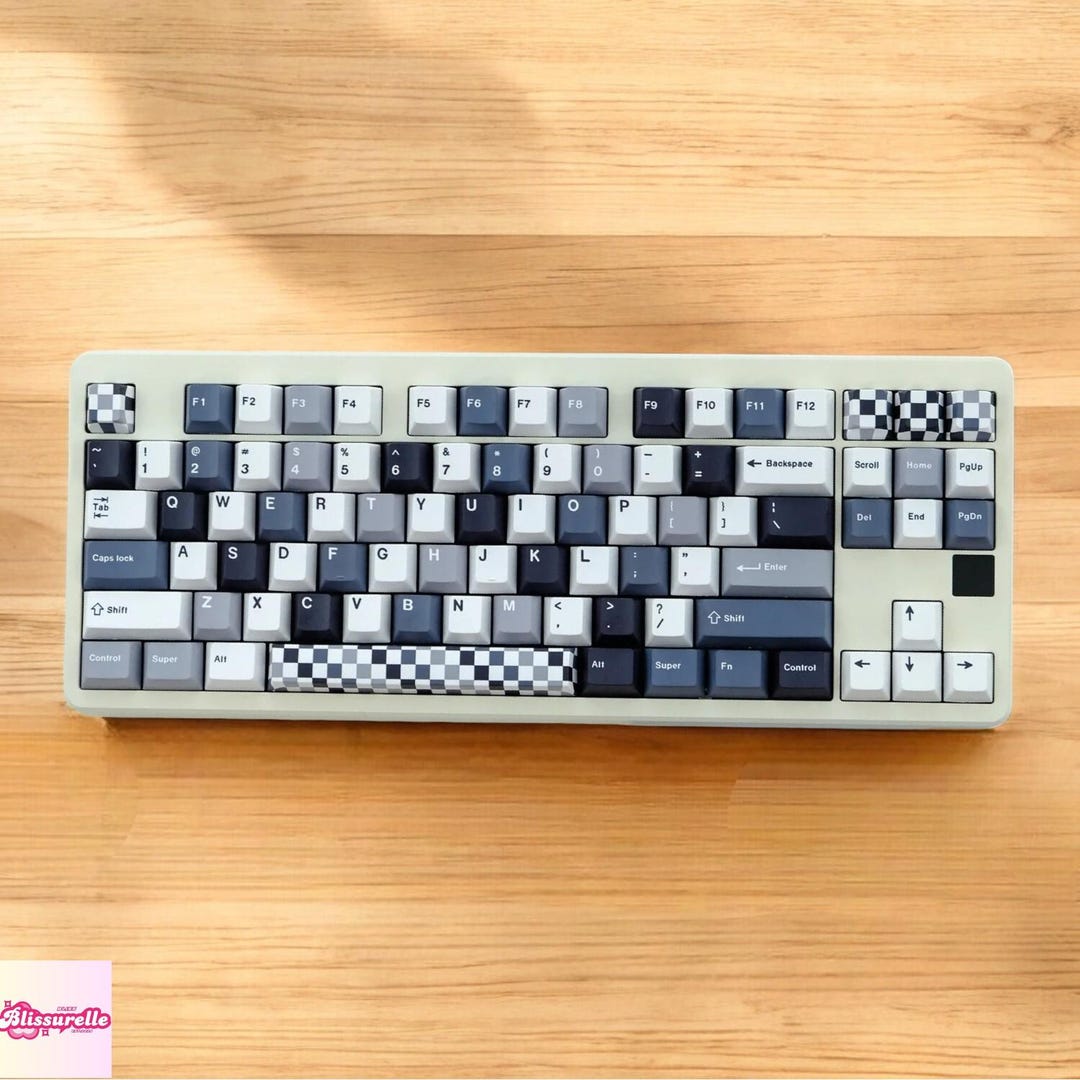 129 Checkered Themed Keycap Set, Custom Keyboard, Cherry MX Switch ...
