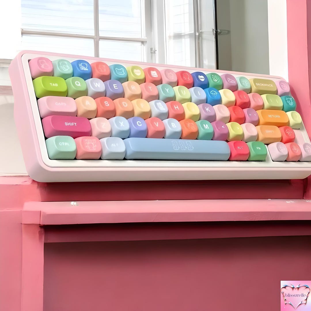 133 Gummy Bear Keycap Set, MOA Profile, PBT Keycaps, Dye Sublimation ...