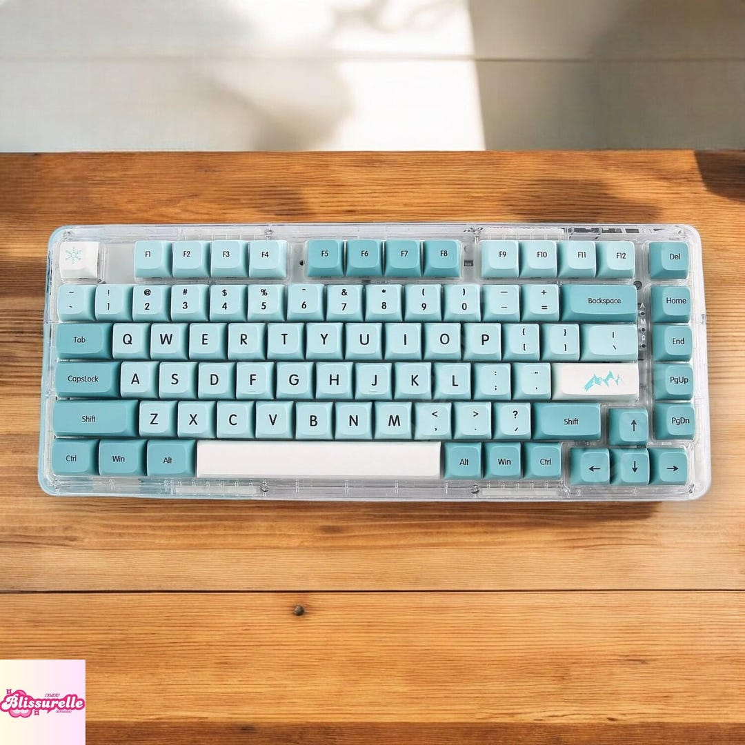 126 Iceberg Keycaps Set, XDA Profile, PBT Keycaps, Custom Keyboard ...