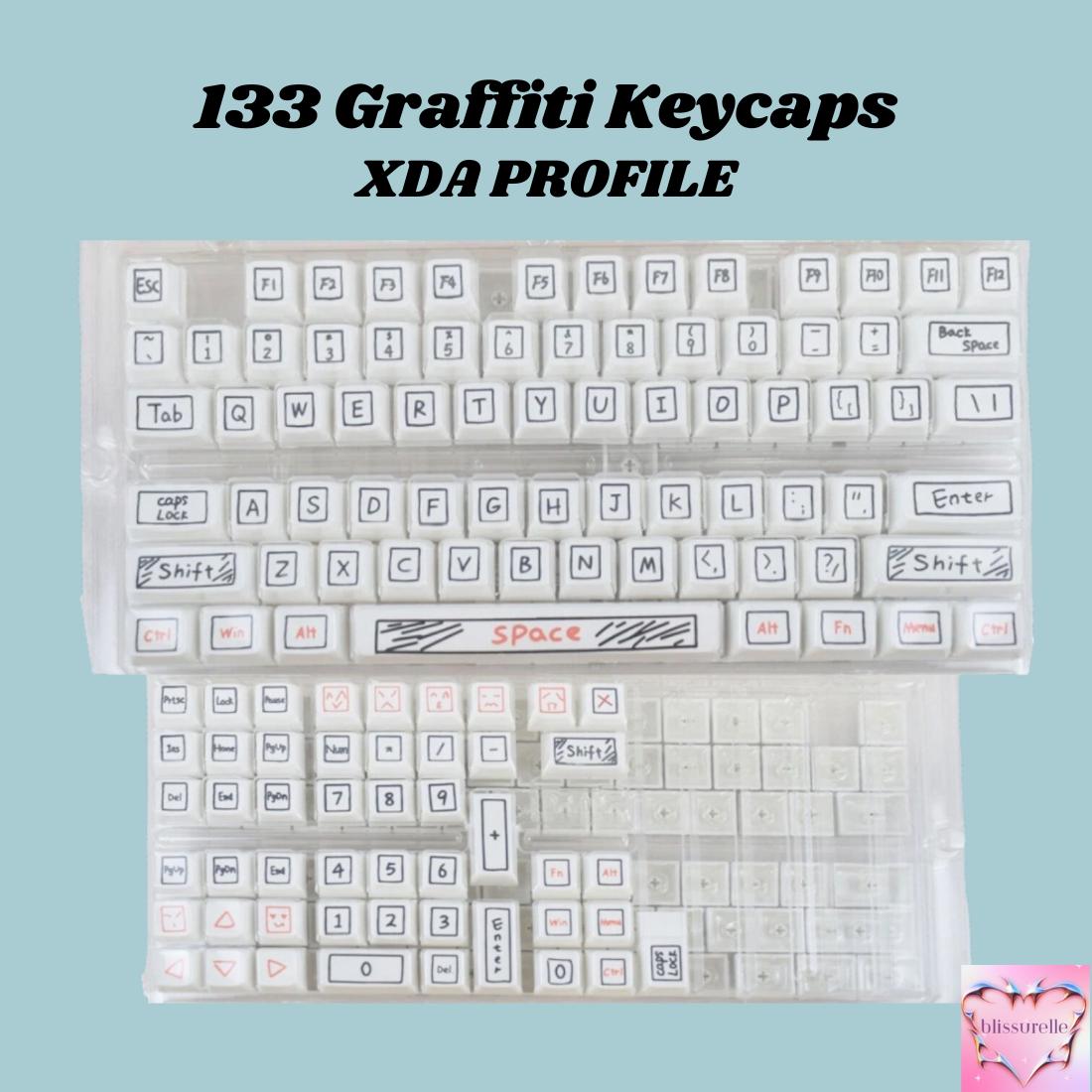 125 Graffiti Themed Keycaps, Keycaps Set, Custom Keycaps, Unique ...