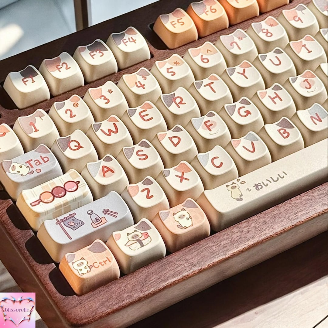 145 Sushi Cat Themed Keycaps, MAO Profile, Cherry MX Switch, Mechanical ...